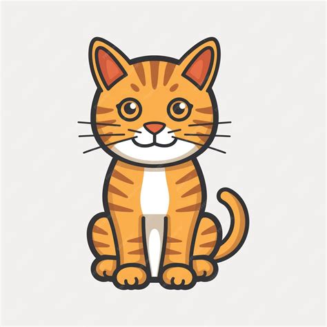 Premium Vector Cute Cartoon Orange Tabby Cat