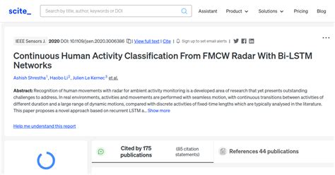 Continuous Human Activity Classification From Fmcw Radar With Bi Lstm