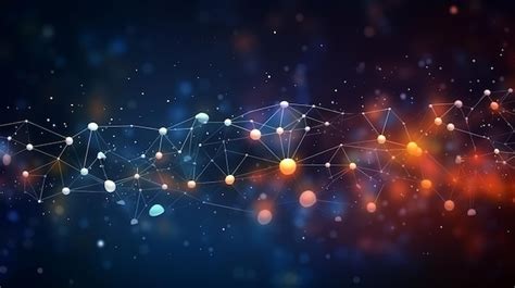 Premium Photo Abstract Lines And Dots Connect The Background Ai Generative