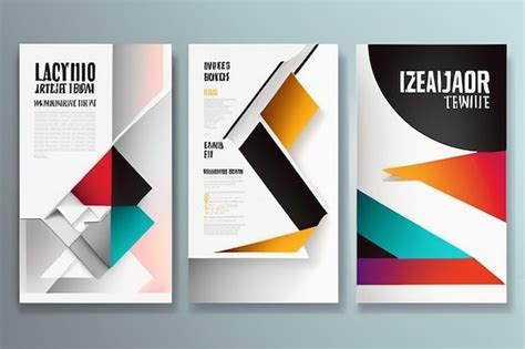 Abstract Vector Layout Background Set For Art Template Design List Front Page Premium Ai