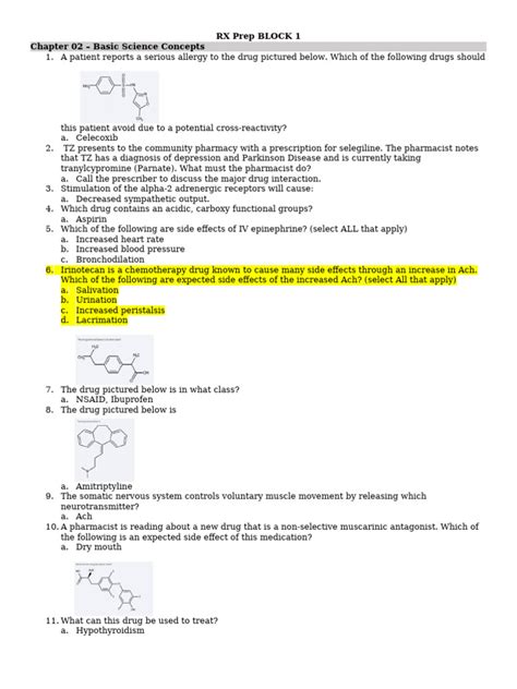 Rx Prep Block 1 Pdf