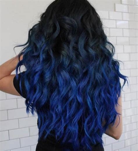 Black Blue Curly Hair
