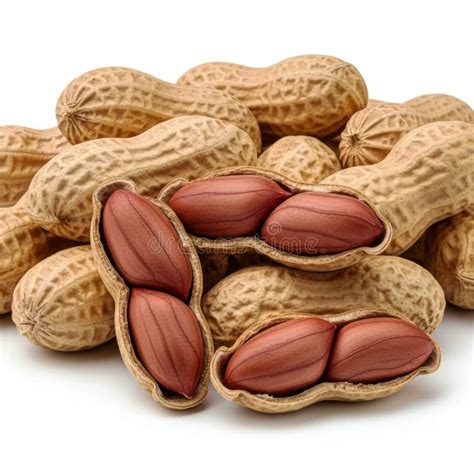 Whole Roasted Peanuts In Shell With Some Open Showing Delicious Kernels