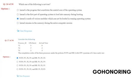 Cse316 Operating System Practice Mcqs