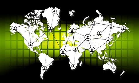 World Map With Global Network Connection Partnership And World Map World Network Technology