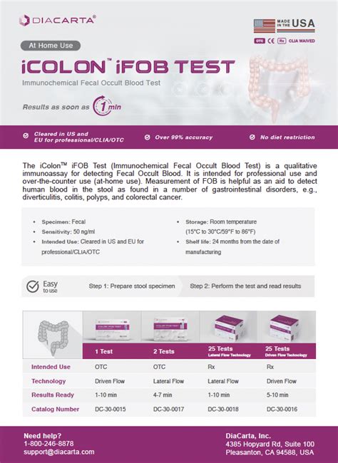 IColon IFOB Test For Professional Use DiaCarta Inc