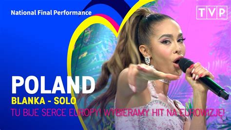 Blanka Solo Poland 🇵🇱 National Final Performance Eurovision 2023 Youtube Music