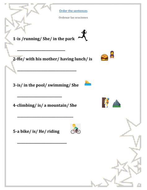 Put The Sentences In Order Exercise Live Worksheets Worksheets Library