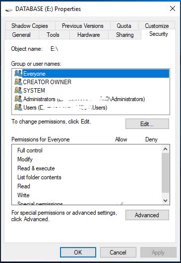 Restore Volume Permissions In Windows 2019 Microsoft Qanda