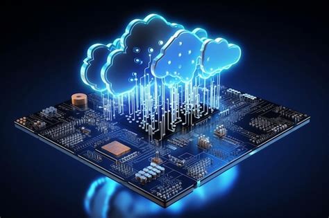 Premium Ai Image A Conceptual Illustration Representing Cloud Networking Cryptocurrency Ai