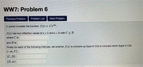 solved ww7 problem 6 previous problem problem list next