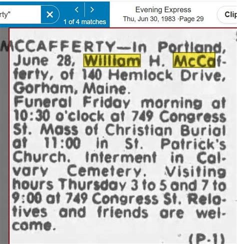 William H Mccafferty 1888 1983 Find A Grave Memorial