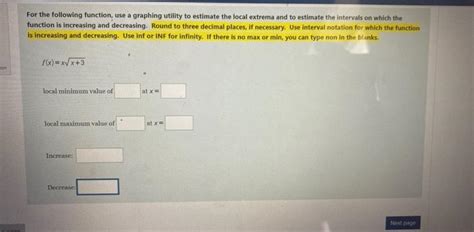 solved for the following function use a graphing utility to