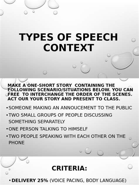 Types Of Speech Context Pdf