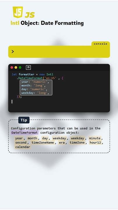 Js Intl Object Date Formatting Coding Youtube