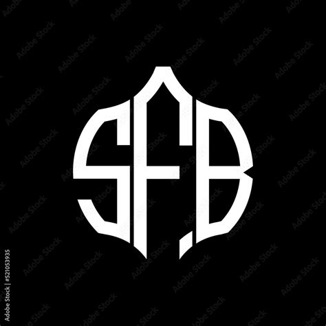 Vecteur Stock Sfb Letter Logo Sfb Best Black Background Vector Image
