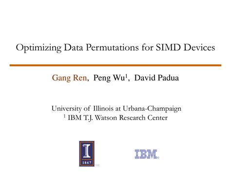 Ppt Optimizing Data Permutations For Simd Devices Powerpoint