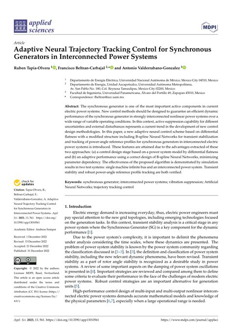 Pdf Adaptive Neural Trajectory Tracking Control For Synchronous