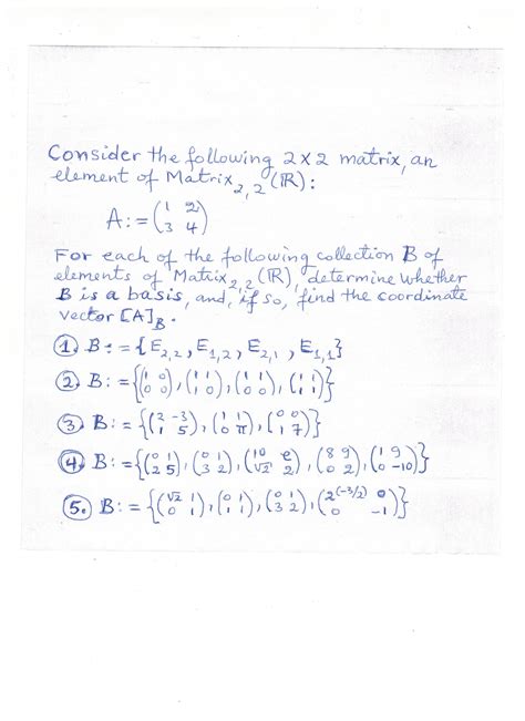solved consider the following 2 times 2 matrix