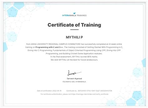 Mythili Palanisamy On Linkedin I Am Glad To Share That I Have Successfully Completed