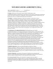 NDA FOR PENTESTING Pdf NON DISCLOSURE AGREEMENT NDA THIS AGREEMENT Is Made On By And Between