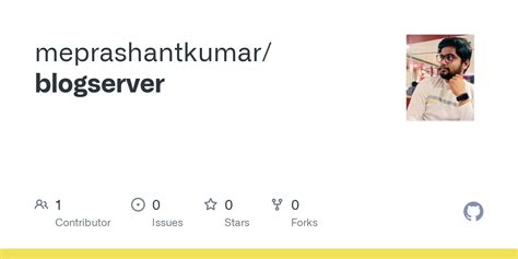 github meprashantkumar blogserver