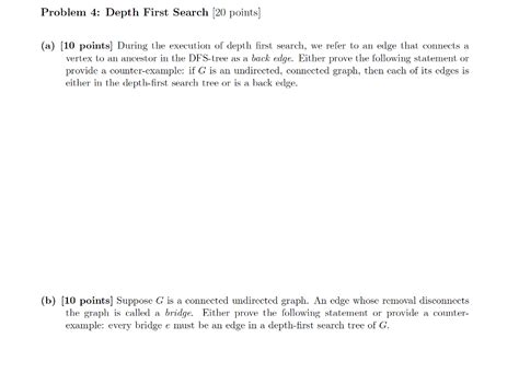 Problem Depth First Search Points A Chegg
