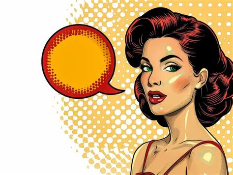 Premium Photo Retro Pop Art Vintage Women With Speech Bubbles