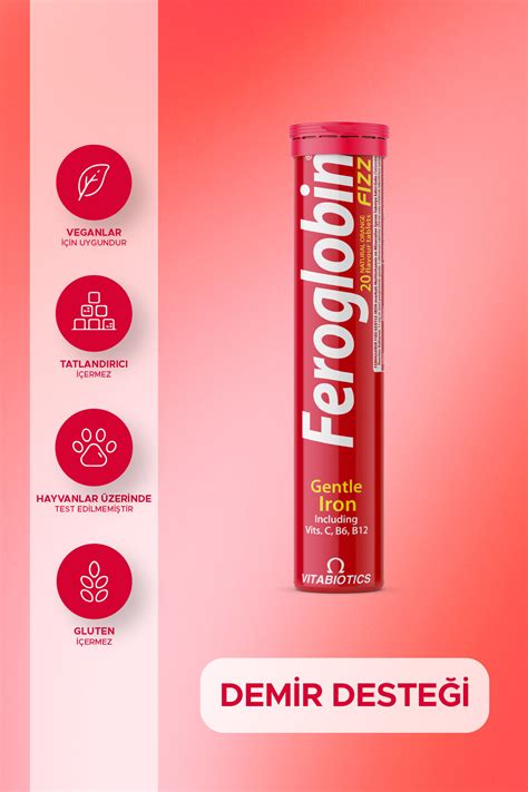 Vitabiotics Feroglobin Fızz Demir Gentle Iron C Vitaminifolik Asit Çinkobakır İçeren 20