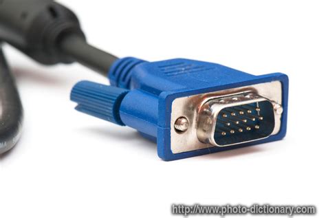 Monitor Cable Photo Picture Definition At Photo Dictionary Monitor Cable Word And Phrase