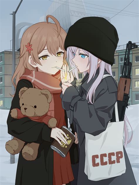 The Big Imageboard Tbib 2girls Ahoge Akm Alisa Mikhailovna Kujou