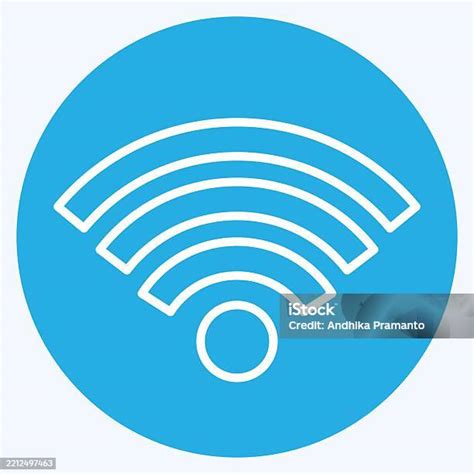 아이콘 와이파이 Wifi 기호와 관련이 있습니다 파란 눈 스타일 디자인 편집 가능 가상현실에 대한 스톡 벡터 아트 및 기타 이미지 가상현실 검색 노트북 Istock