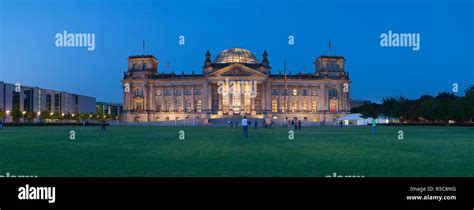 Reichstag Deutscher Bundestagparliament Bldg Berlin Germany Stock