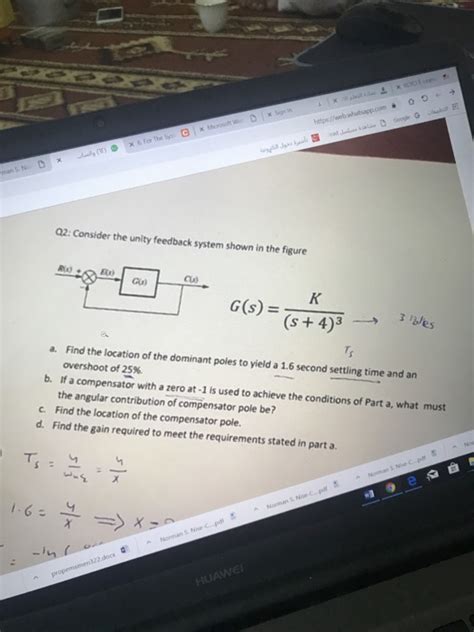 Solved S The System Shown In Figure P46 Has A Unit Step