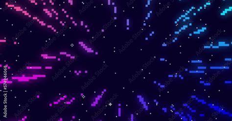 Cosmic Background Pixel Art Hyper Jump Speed Of Light Fireworks