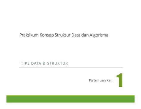 Pdf Praktikum Konsep Struktur Data Dan Algoritma Tipe Data And Struktur