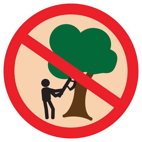 No Illegal Logging Flat Icon 16640987 Vector Art At Vecteezy