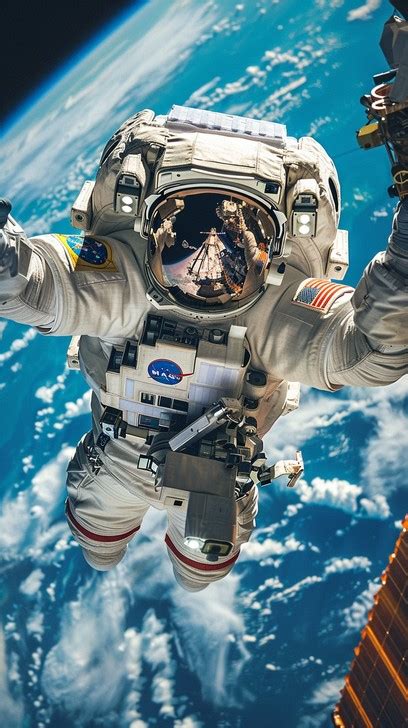Free Astronaut Above Earth Image Astronaut Spacewalk Earth