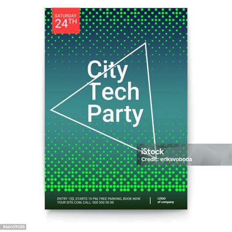 추상적인 하프톤 도트 패턴으로 포스터 디자인입니다 텍스트 서식 파일 A4 크기 도시 테크노 파티 이벤트 모의 업이 고 포스터 팜플렛 배너 전단지 디자인 레이아웃의 벡터