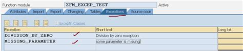 Techsap Handling Exceptions In Function Modules With Message Class