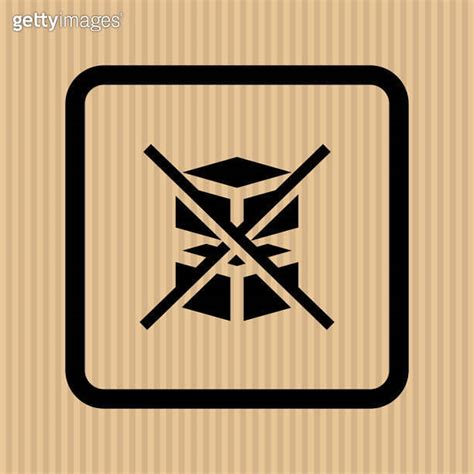 Do Not Stack Simple Flat Icon Vector Illustration With Cardboard
