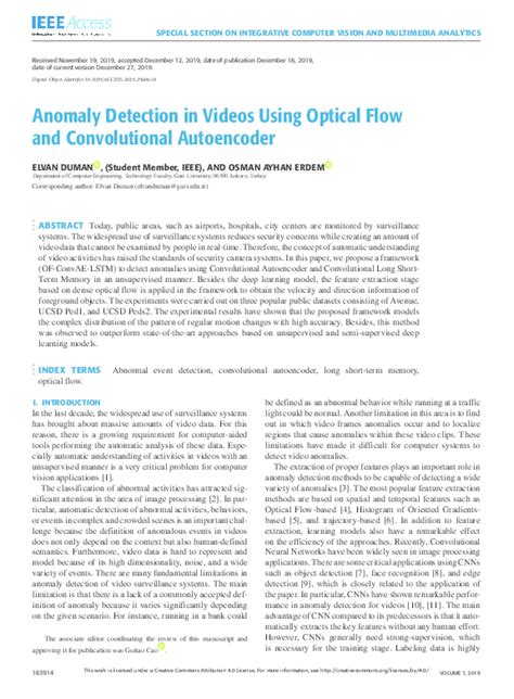 pdf anomaly detection in videos using optical flow and convolutional