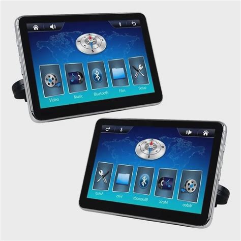 Par De Telas Encosto Cabeça Acoplar Mp5 8 Pol Hd Bluetooth Usb Sd E Tech Submarino