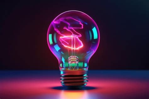premium ai image bulb lamp visualization of brainstorming generative ai
