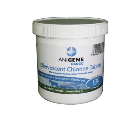 Anigene Nadcc Effervescent Chlorine Tablets 100 Pack Farmacy