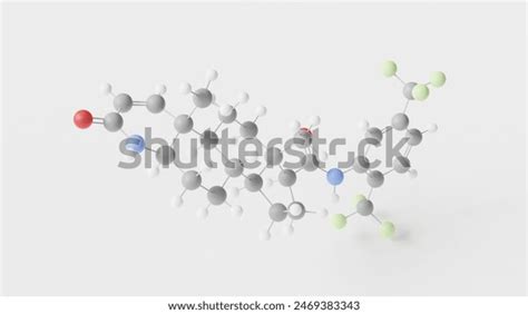 Dutasteride Molecule 3d Molecular Structure Ball Stock Illustration