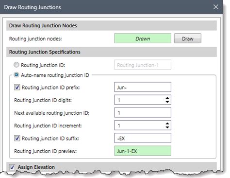 Draw And Assign Routing Junctions Command CivilGEO Knowledge Base