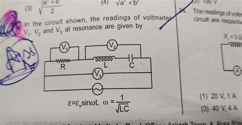 [answered] A B 4 A B V 2 In The Circuit Shown The Readings Of Voltmeter Kunduz