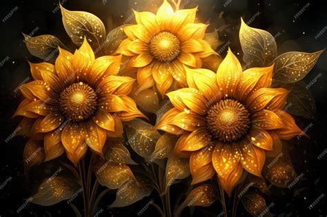 Premium Photo Radiant Sunflowers Generative Ai