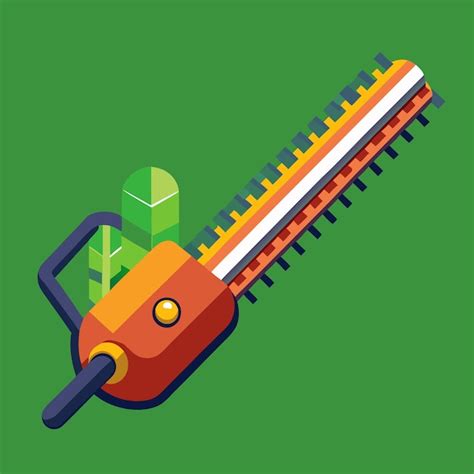 Hedge Trimmer Vector Illustration Premium Ai Generated Vector